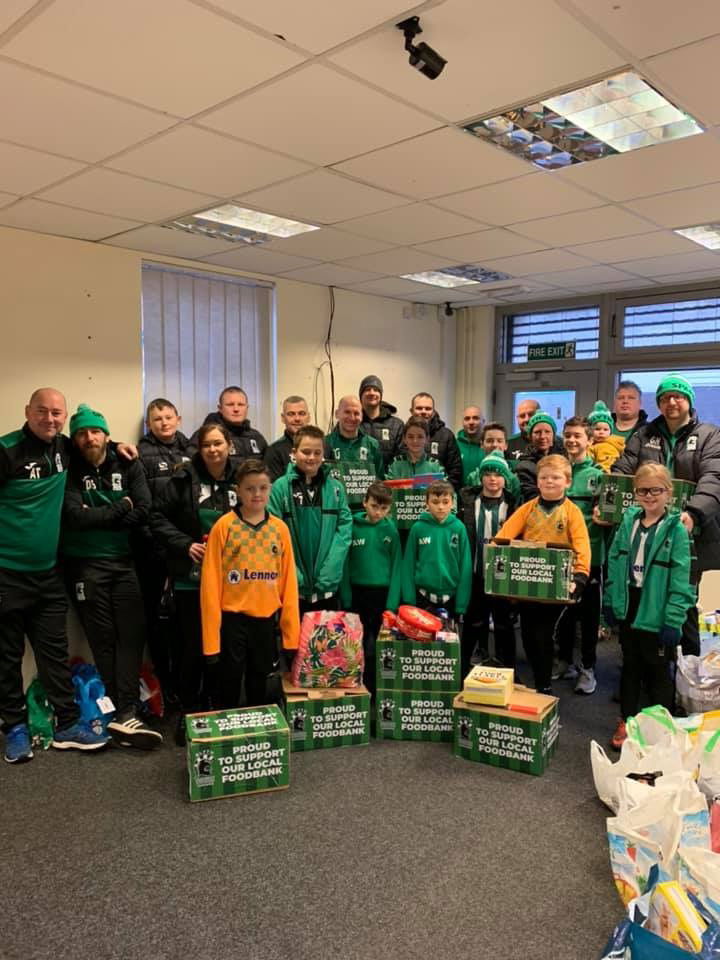News | Blyth Spartans Juniors donate to Food Bank - Blyth Spartans