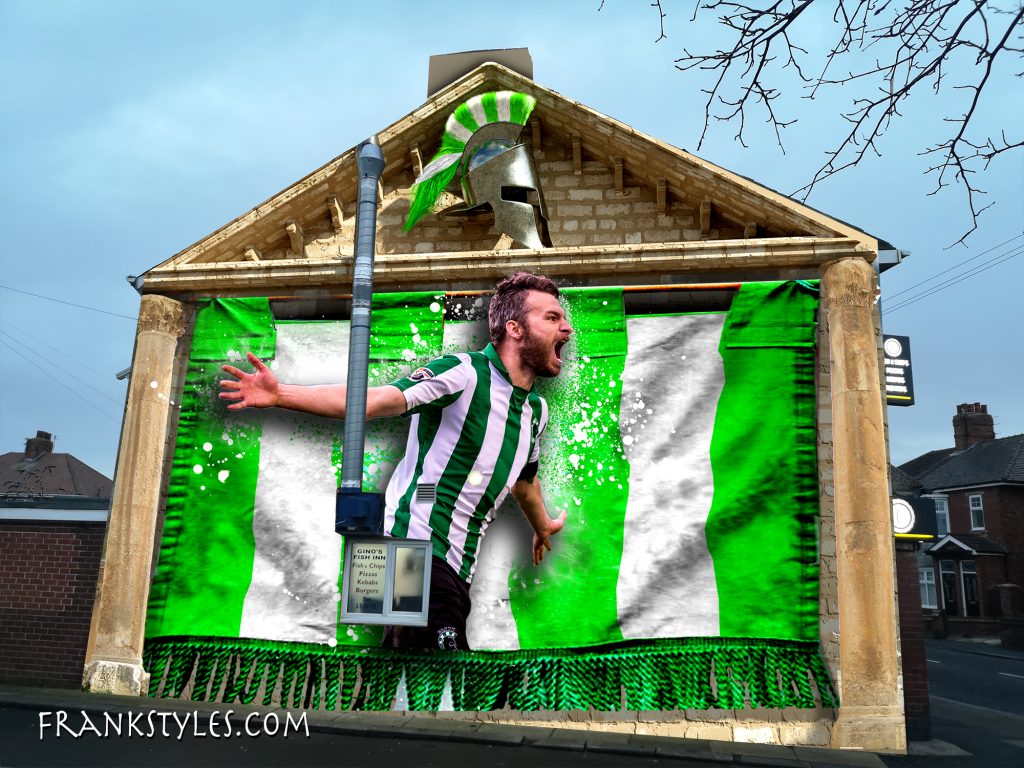 Robbie Dale mural - Blyth Spartans