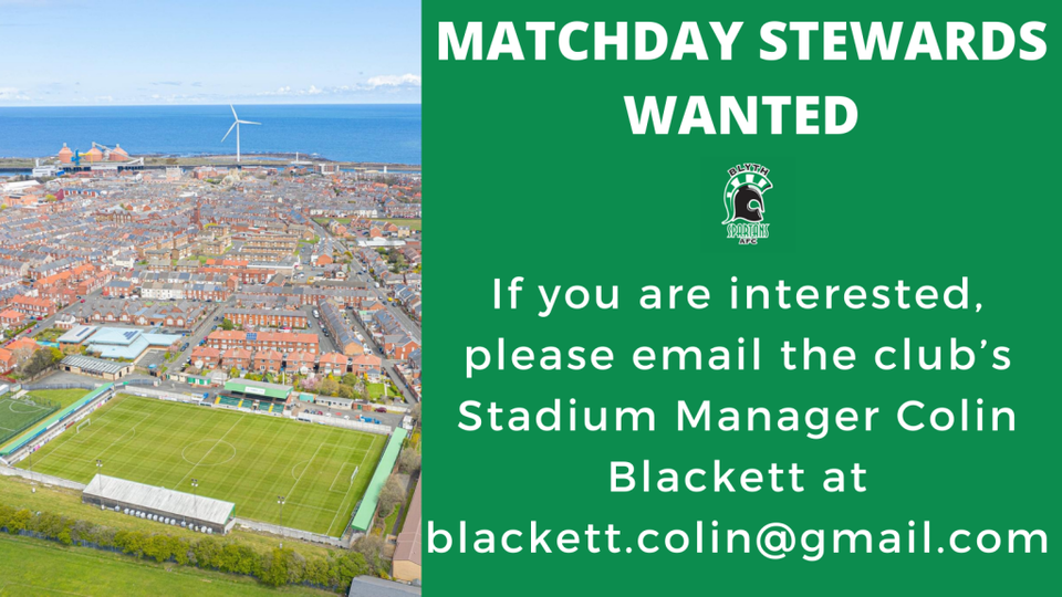 Vacancy | Matchday Stewards Required - Blyth Spartans
