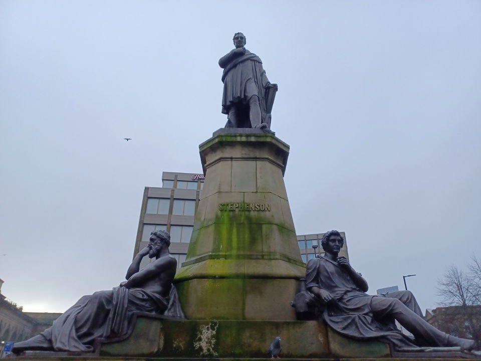 George Stephenson Monument In Newcastle City Centre - Fabulous North