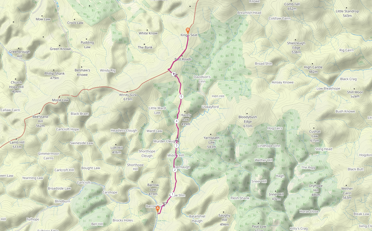 King's Seat Trig Point In The Cheviots - Fabulous North