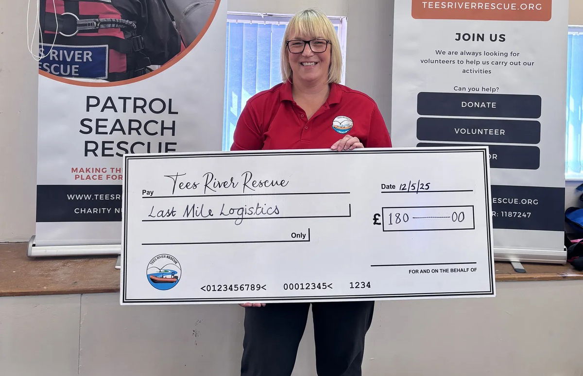 Last Mile Charity Cheque Handover | Tees River Rescue