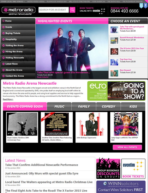 Metro Radio Arena launched - wayfresh